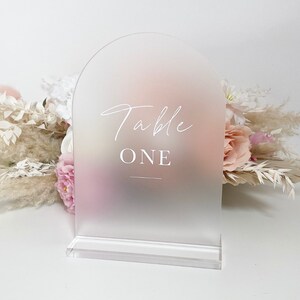 FROSTED PERSPEX ARCH Table Numbers Perspex Acrylic Perspex - Etsy