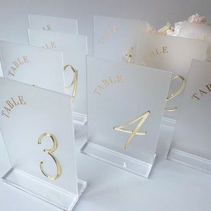 3D FROSTED PERSPEX Table Numbers- Perspex- Acrylic- Perspex Table ...