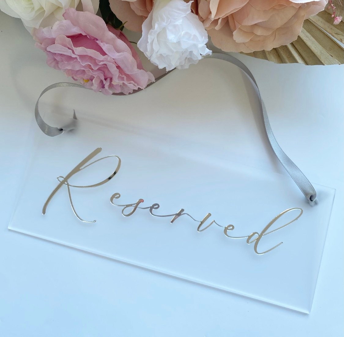 Reserved Signs 3D Mirrored Acrylic Sign Reserved Wedding - Etsy UK