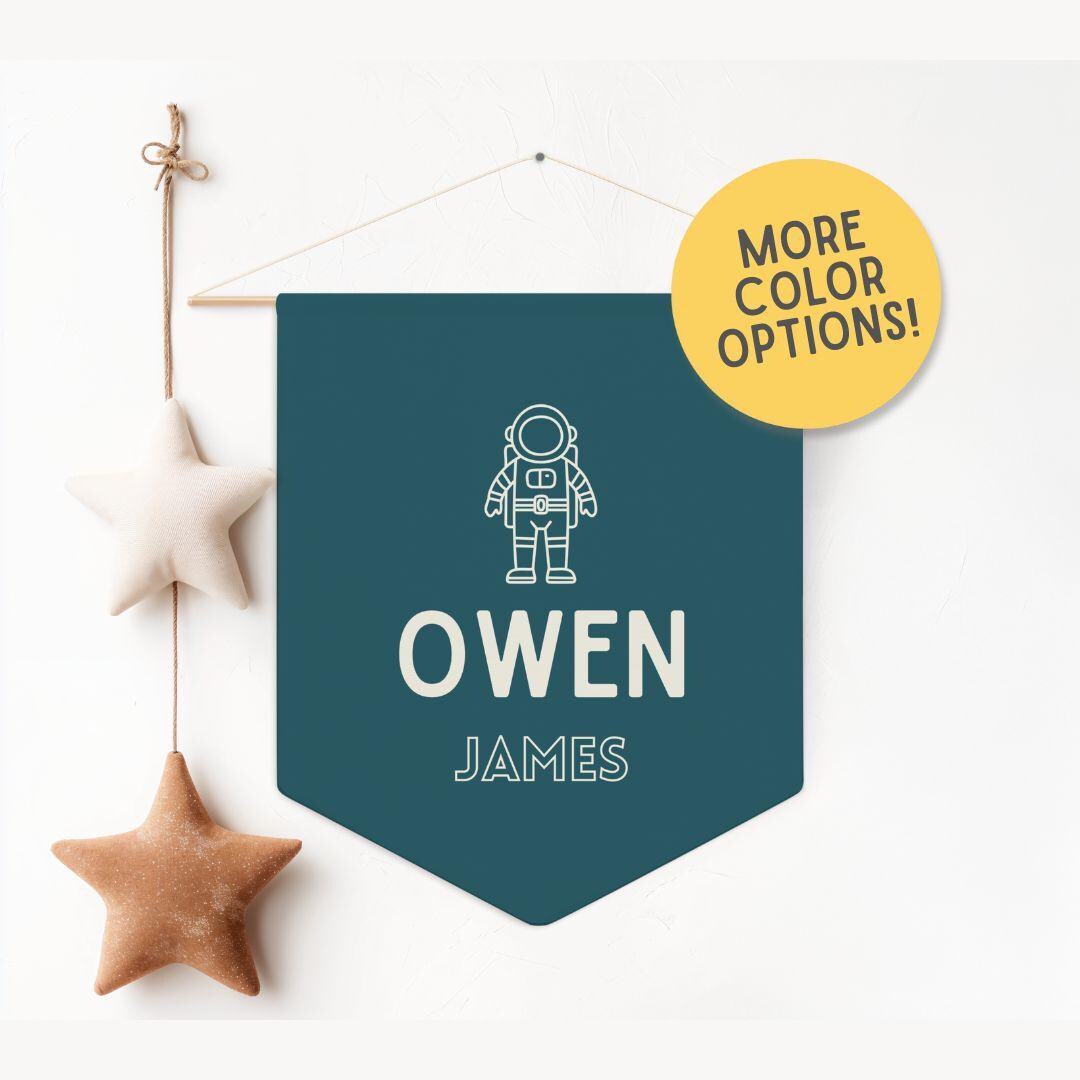 Personalized Outer Space Wall Banner, Nursery Playroom Decor, Room Sign ...
