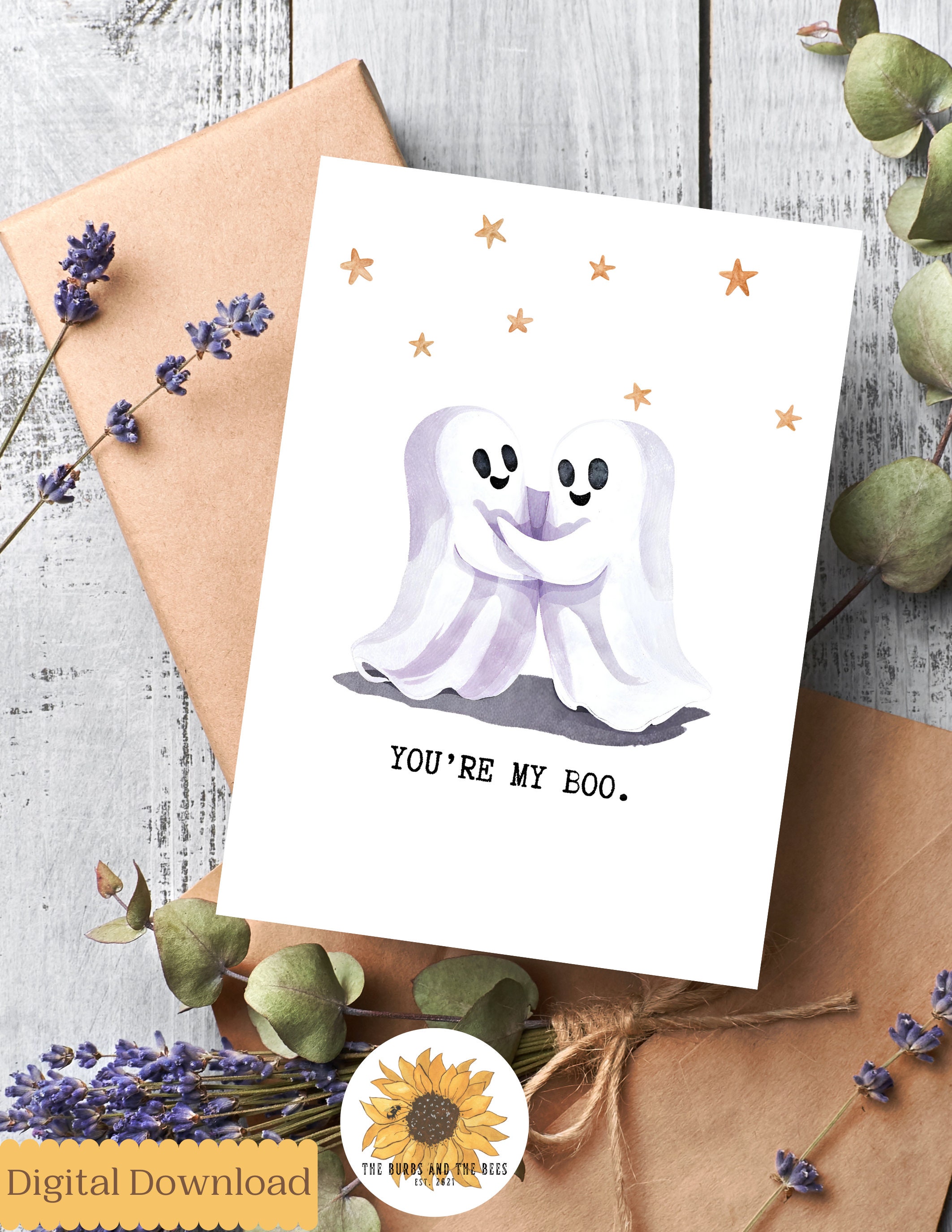 You're My Boo Card, for Him Her, Anniversary, Digital Download ...