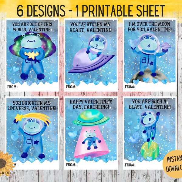 Space Valentine - Etsy