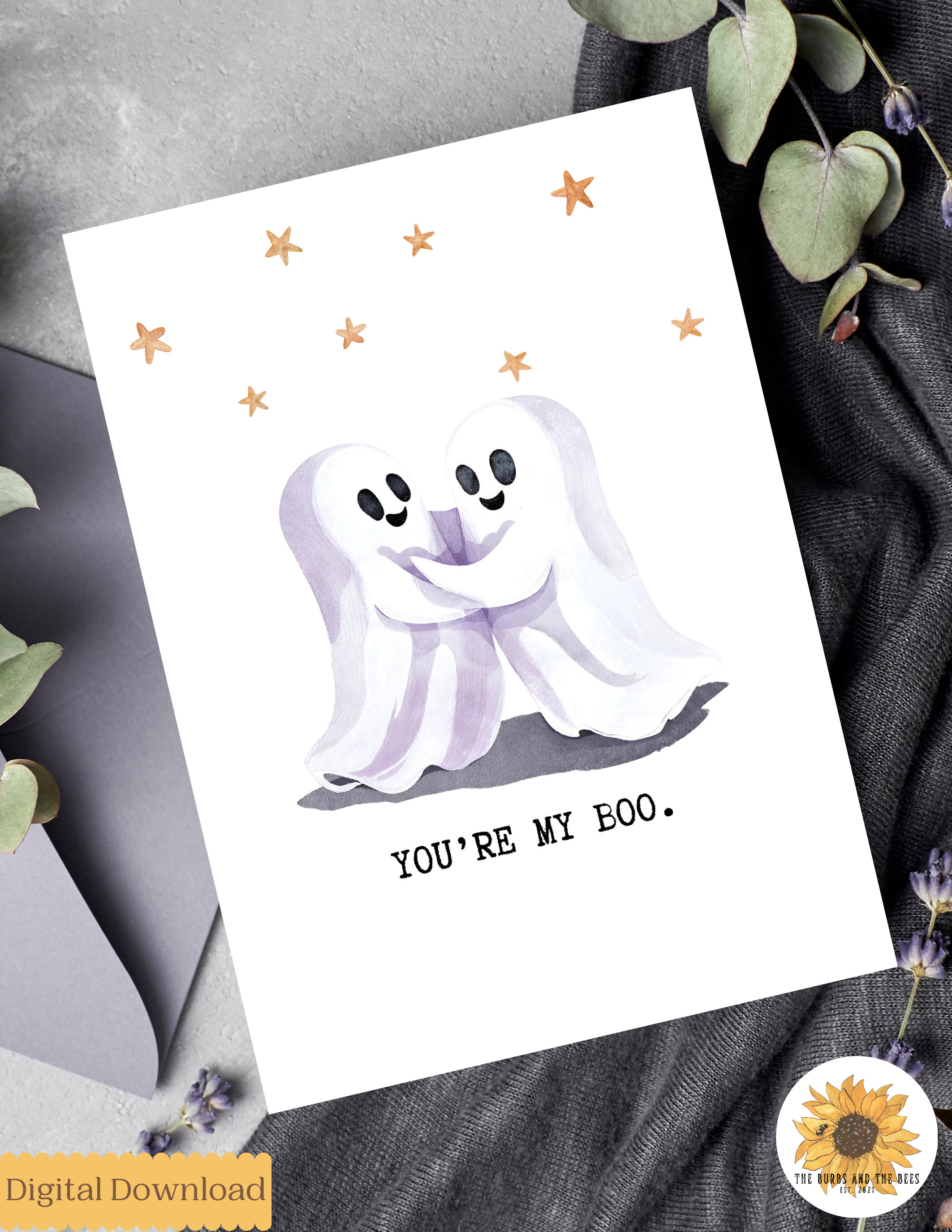 You're My Boo Card, for Him Her, Anniversary, Digital Download ...