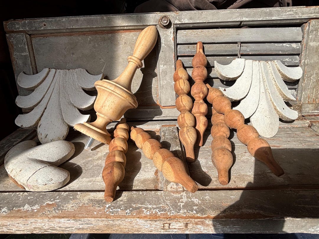 Reserved ! Craft Lot , Wood , Set of 6 Bubble Spindles , Vintage ...