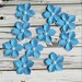 Paper Flowers Blue Paper Flowers Textured Paper Flowers Paper Crafting ...