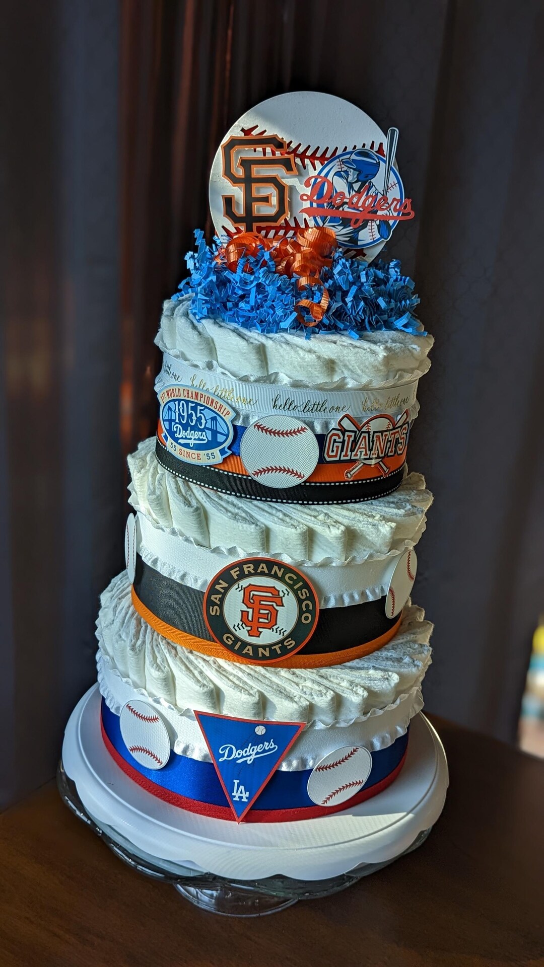 Baseball Diaper Cake, Sports Team Diaper Cake, MLB Diaper Cake - Etsy
