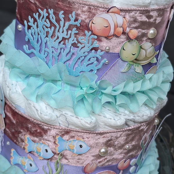 Ocean Diaper Cake - Etsy
