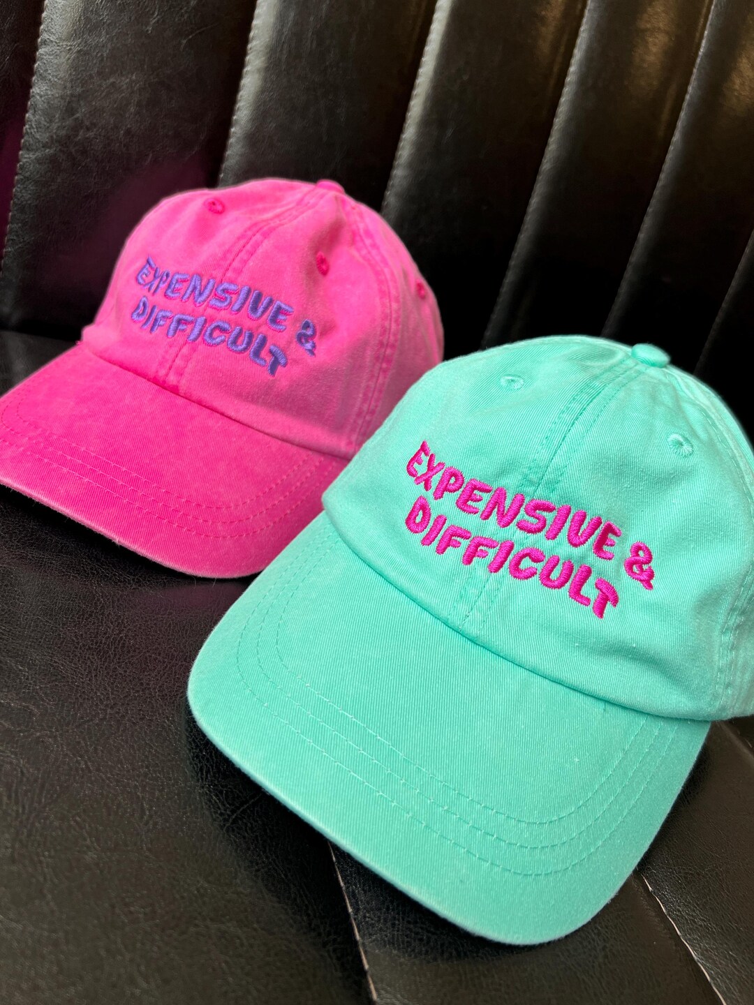 Expensive & Difficult Hat Embroidered Hats Dad Hats Cotton Twill Hats ...