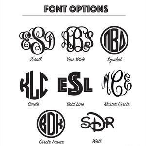 MINNIE MONOGRAM DECAL 4 Inch Interlocking Script Scrolly Monogram Decal ...