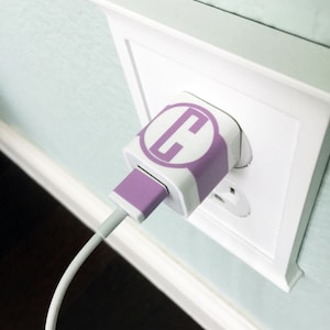 Monogram CHARGER Decal and USB WRAP Monogram Custom Label Your Charger ...