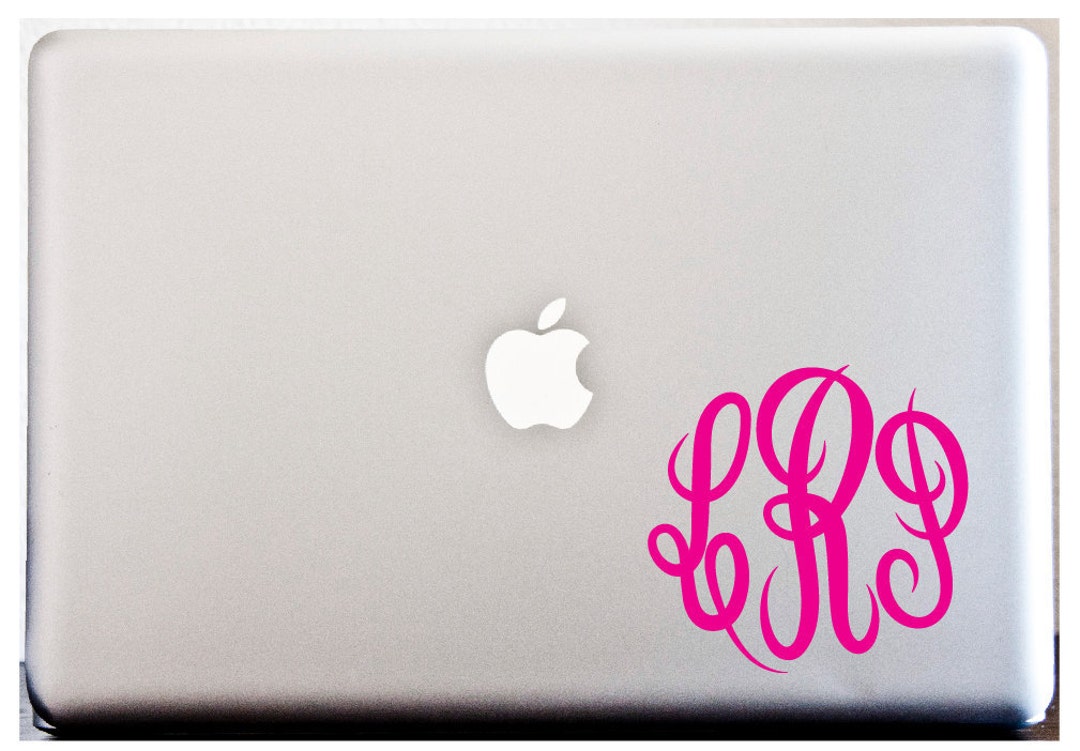 MONOGRAM DECAL 4 Inch Master Circle Interlocking Script Scrolly ...