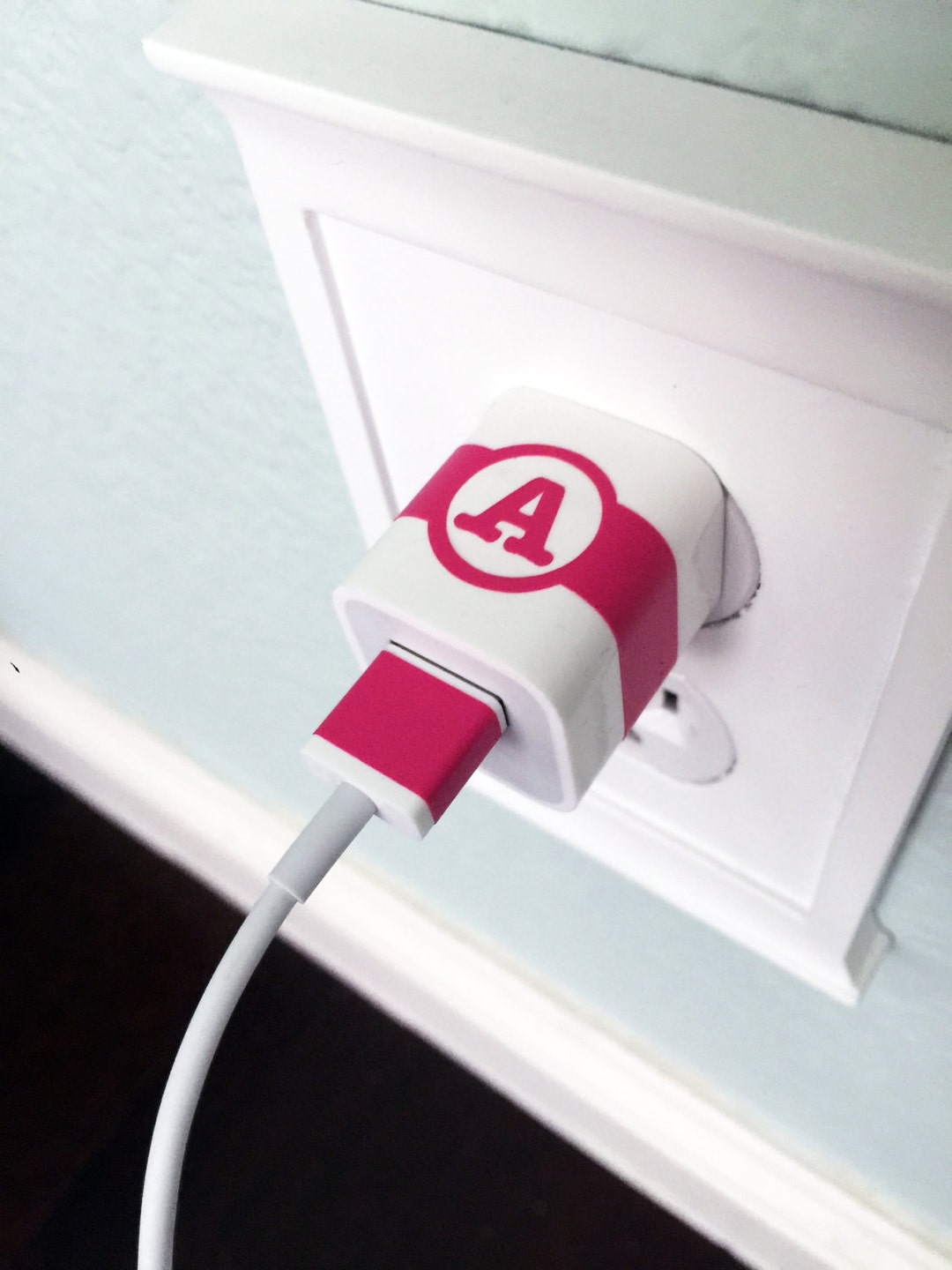 2x Typewriter CHARGER WRAP Decal Monogram Custom Label Your Charger ...