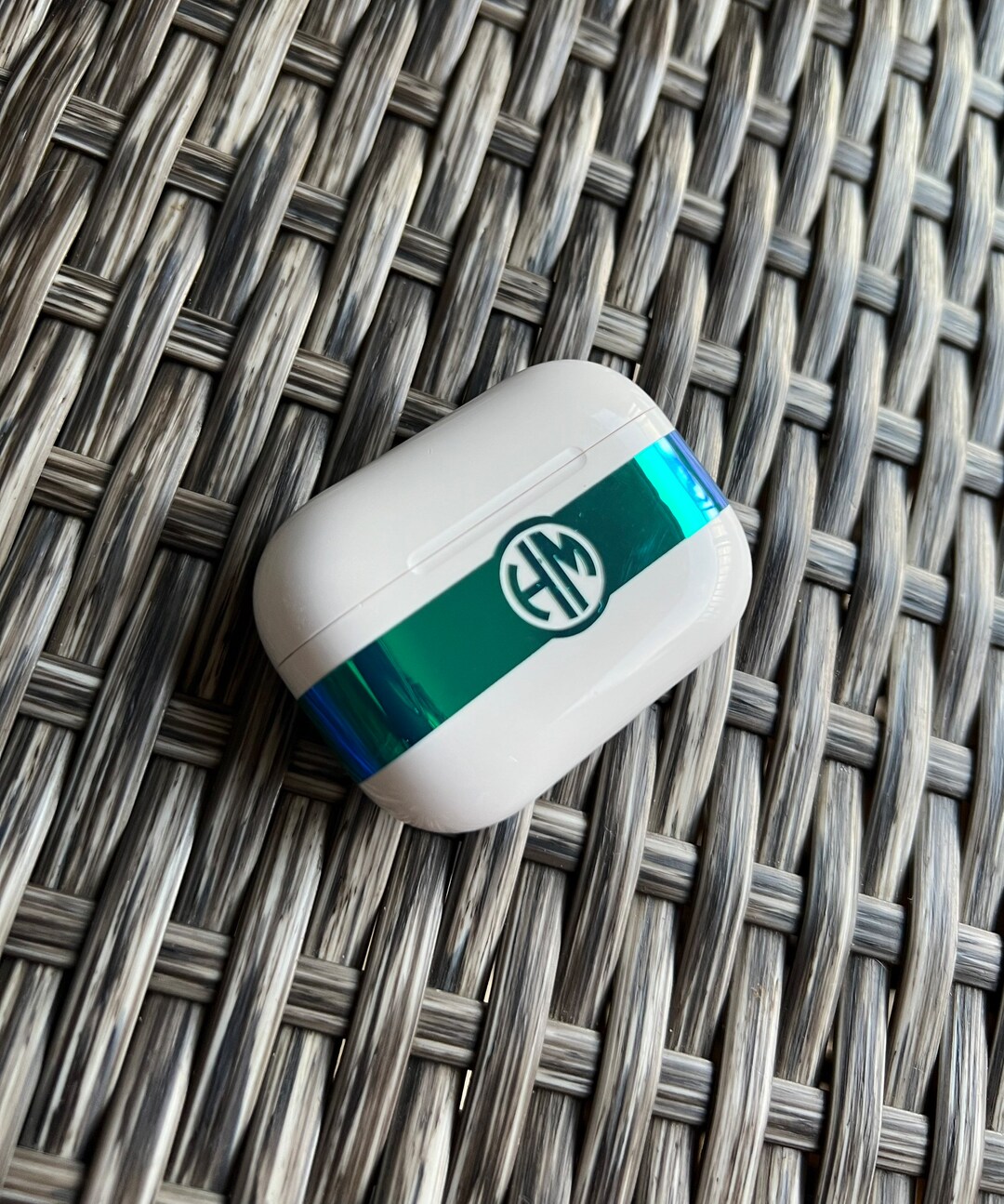 Monogram AIR POD PRO Case and Pod Wraps Decal Monogram Custom Label ...