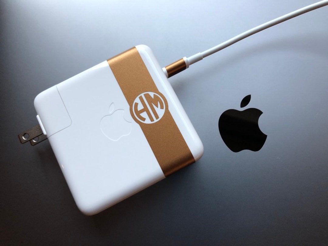 MacBook Monogramed CHARGER and USB WRAP Decal Monogram Custom Label ...