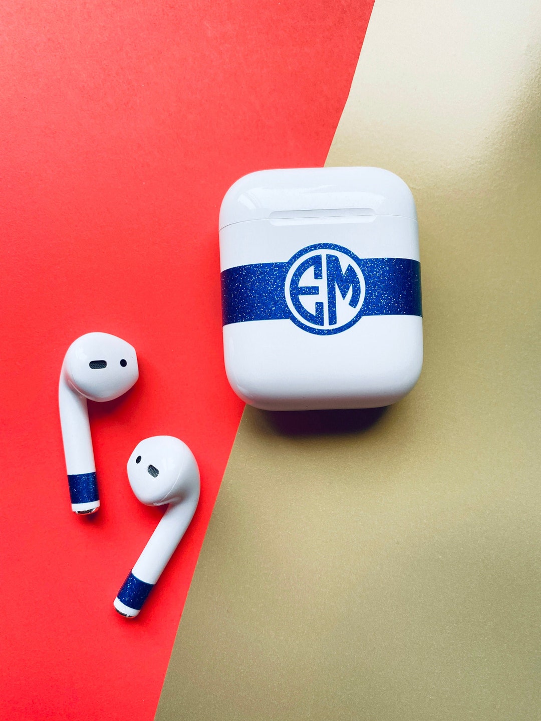 Monogram AIR PODS Case and Pod Wraps Decal Monogram Custom Label Your ...