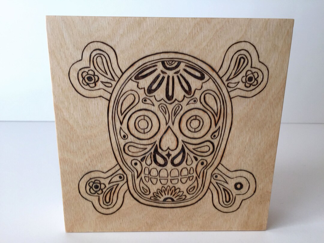 Sugar Skull Art, Pyrography, Wood Working, Pyrography Artwork, Original ...