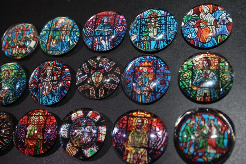 Glass Refrigerator Magnets French Stained Glass - Etsy