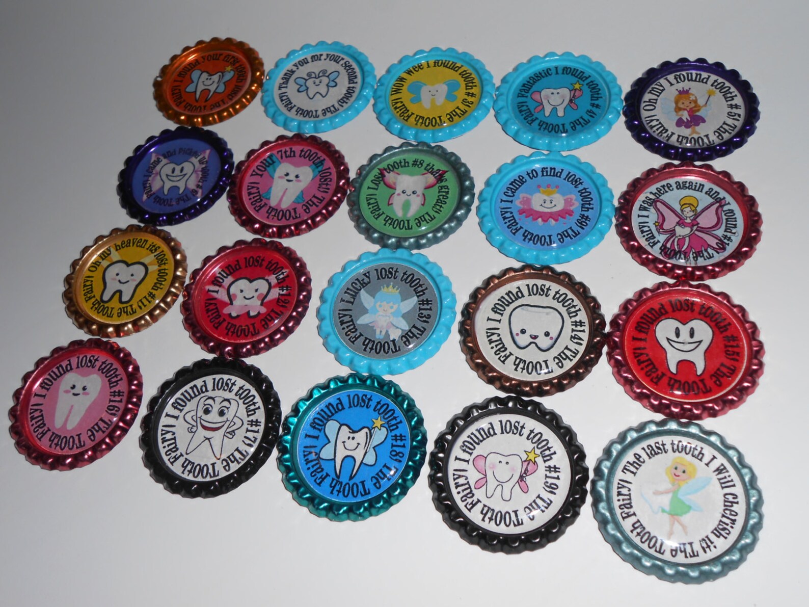 Tooth Fairy Custom Made Tokens - Magnets or Bottle Caps - Etsy