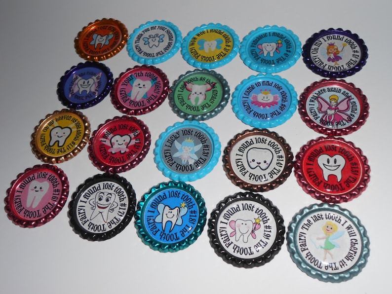 Tooth Fairy Custom Made Tokens - Magnets or Bottle Caps - Etsy