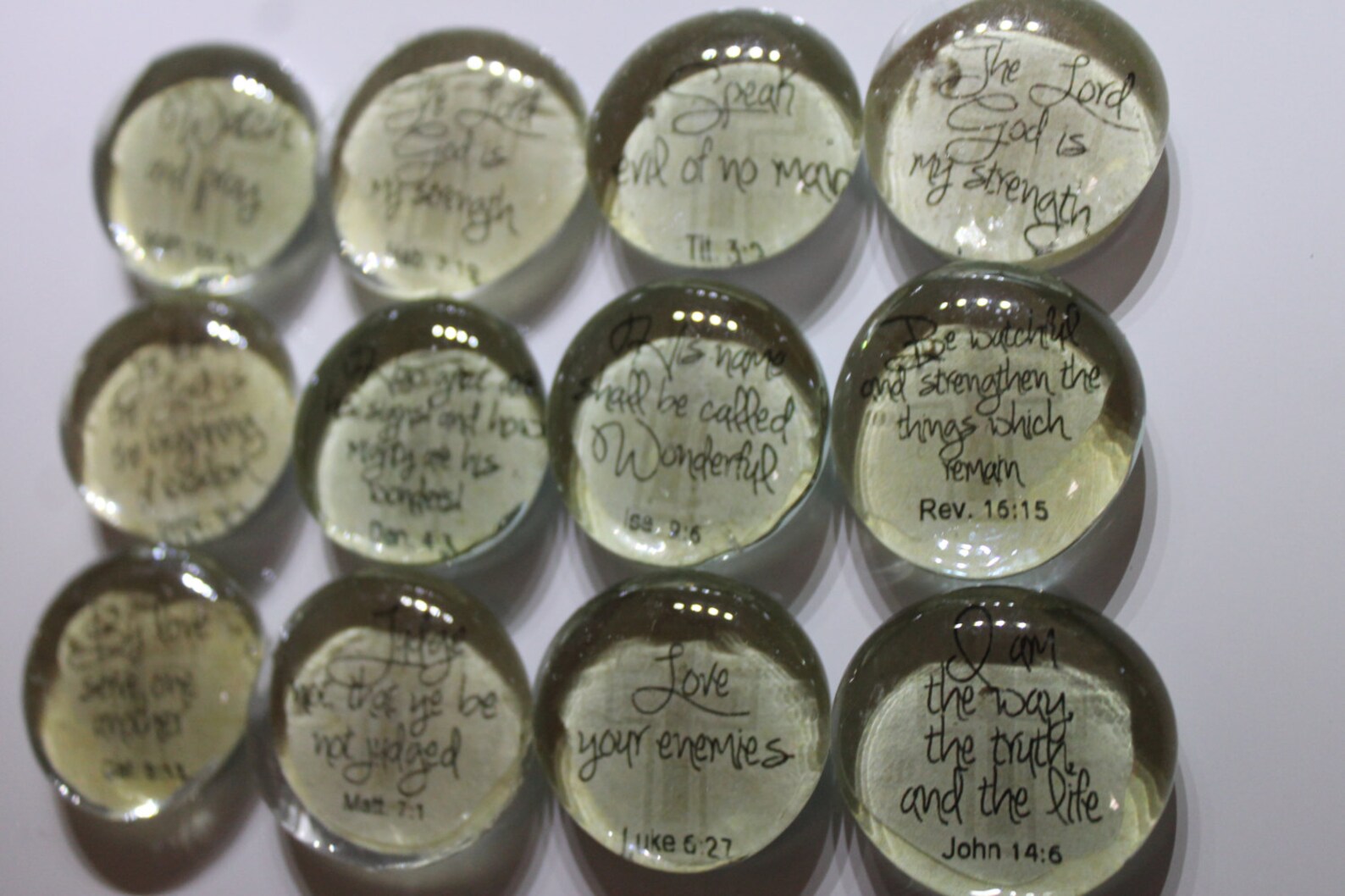 Christian Theme Refrigerator Magnets Hand Written Design 12 - Etsy