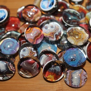 Miniature Geocache Glass Stones - Polished Agate Stones / Tumbled Agate ...