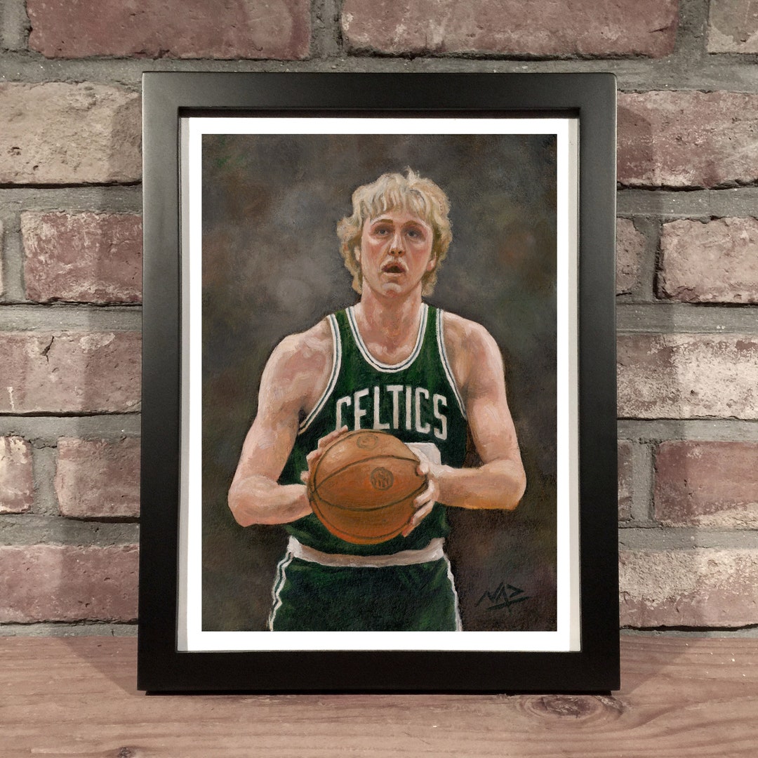 BOSTON CELTICS Larry Bird // Oil Painting - Art Print - Etsy