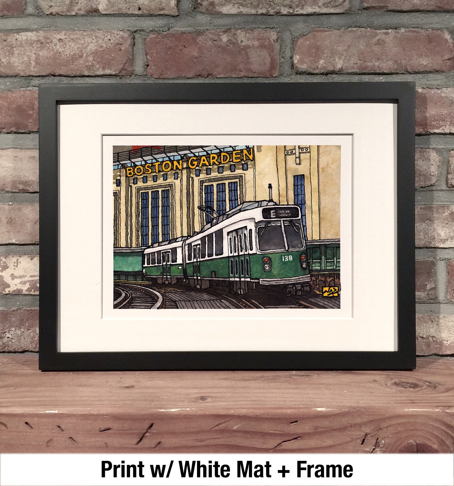Art Print // BOSTON GARDEN Ink & Watercolor - Etsy