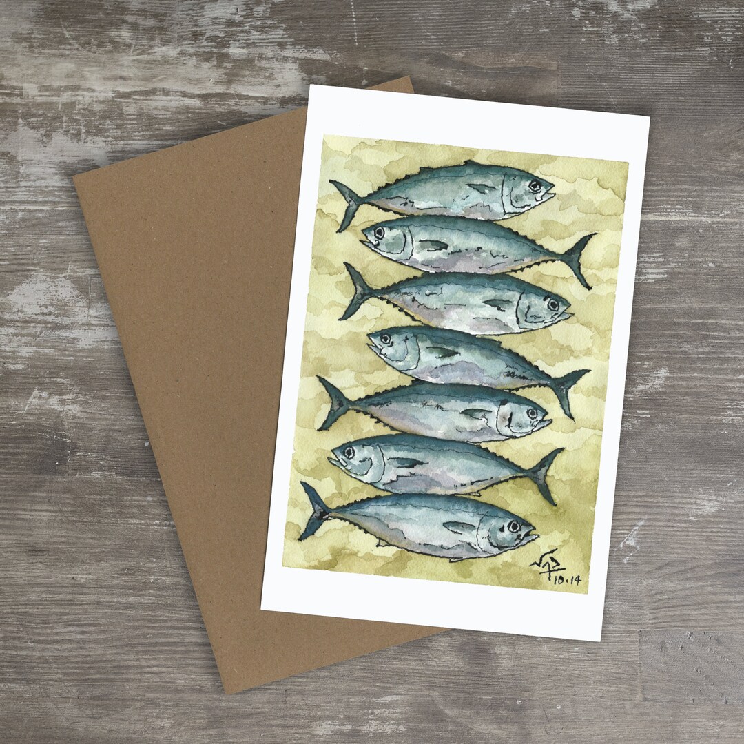 Greeting Card // TUNA STACKS - Art Print - Etsy