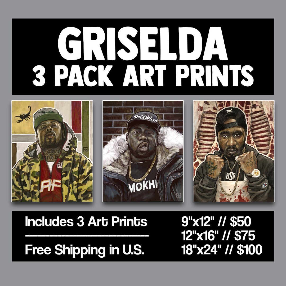 Art Print 3 Pack // GRISELDA // Oil Paintings (westside Gunn, Conway ...