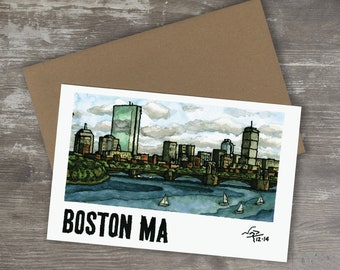 Boston Card | Etsy