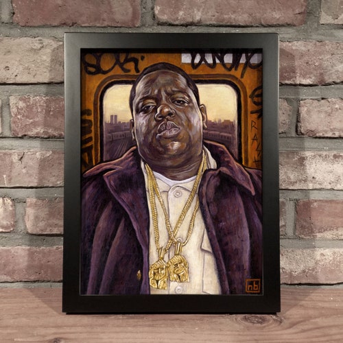 Notorious B.I.G Art Print Handmade Stencil Biggie - Etsy