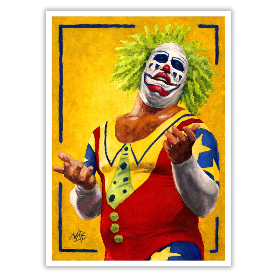 Doink the Clown Original Oil Painting: Retro Wrestling Icon - Etsy