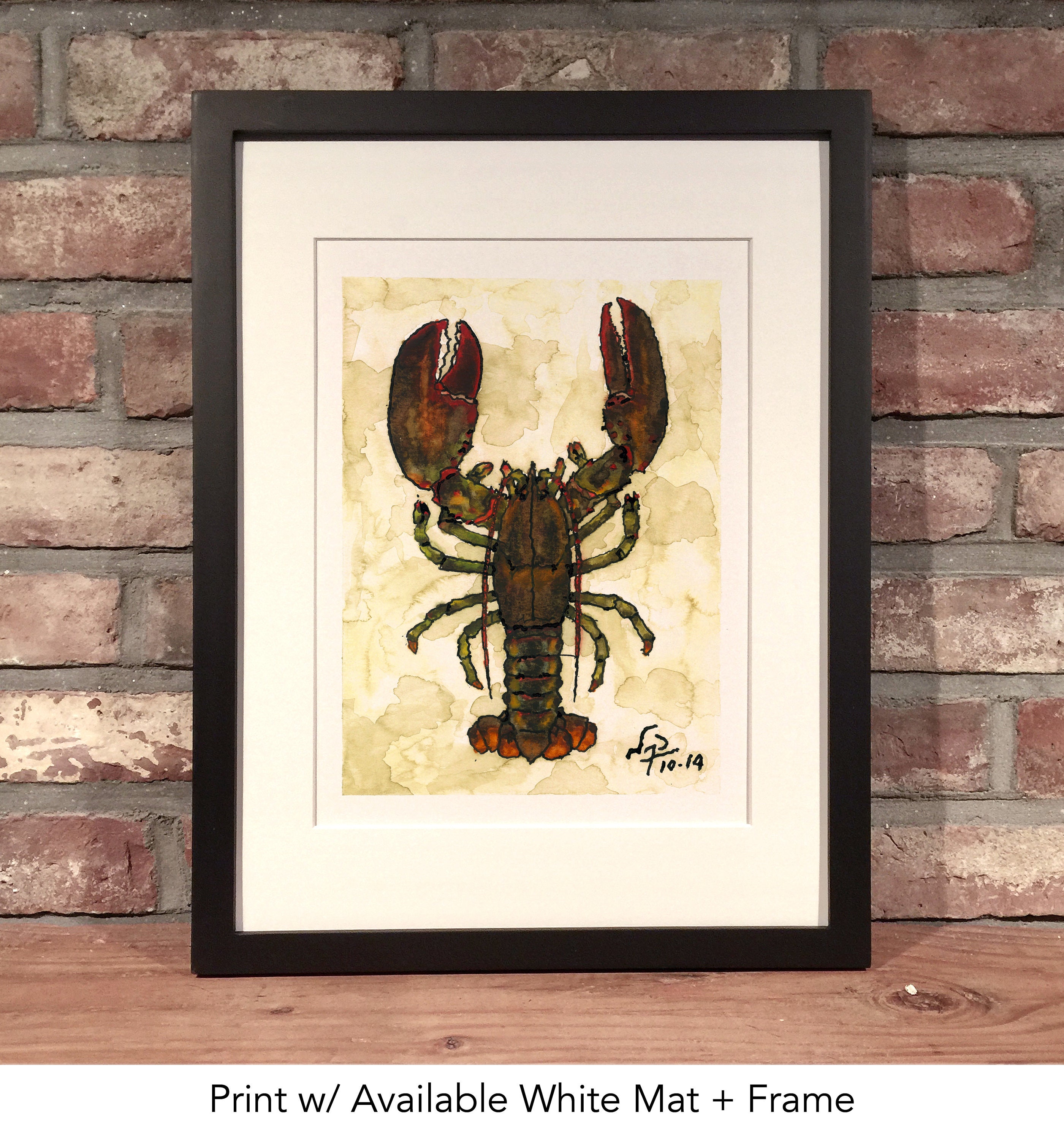 LOBSTER // Ink & Watercolor - Art Print - Etsy
