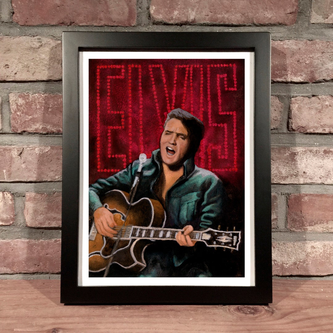 ELVIS PRESLEY // Watercolor Painting - Art Print - Etsy