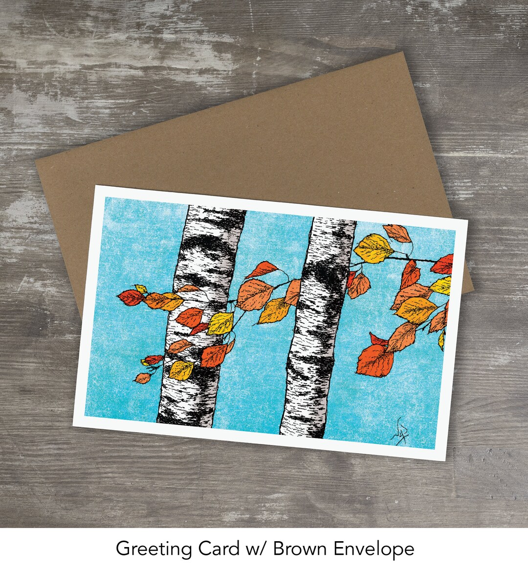 Greeting Card // BIRCH TREES - Art Print - Etsy