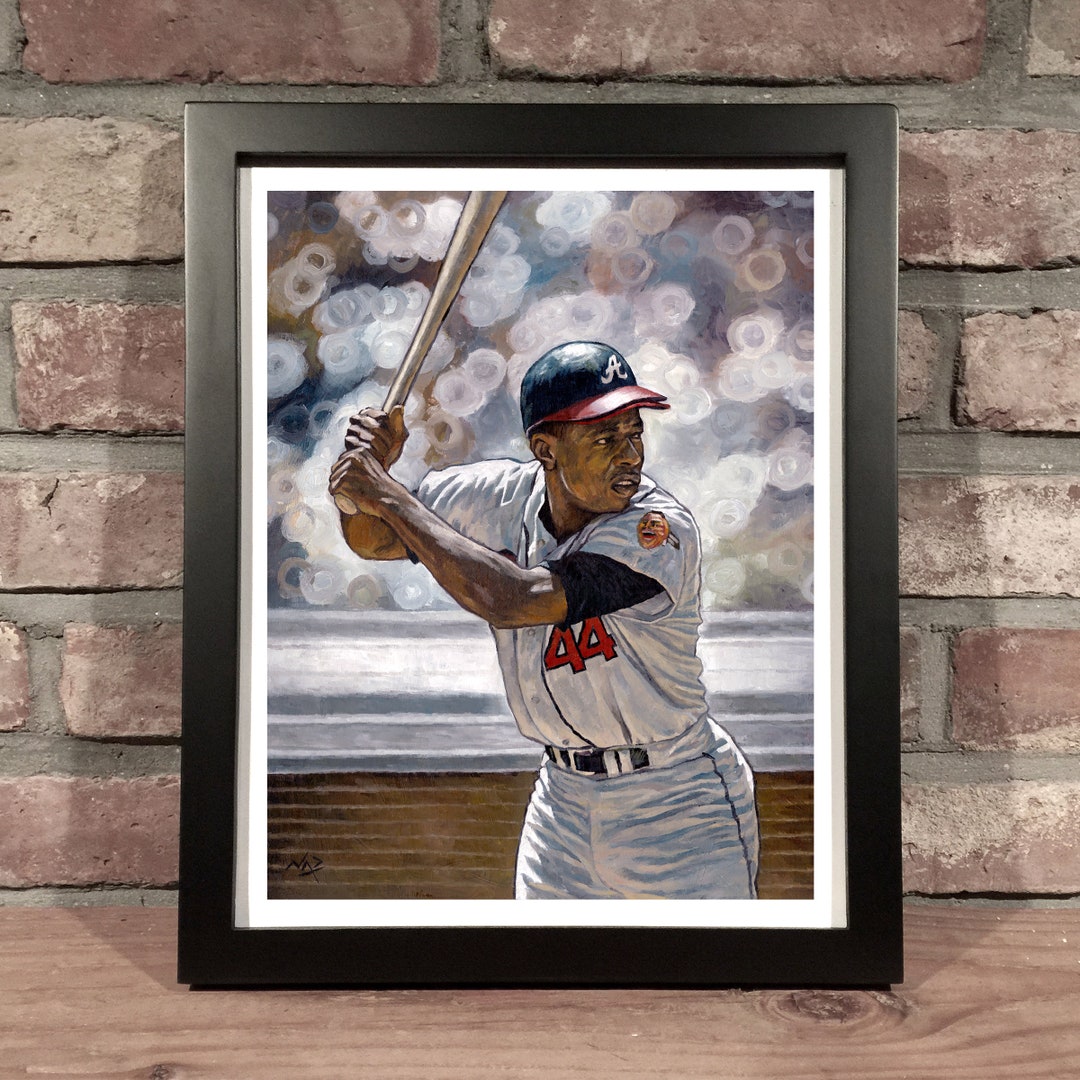HANK AARON // Oil Painting - Art Print - Etsy