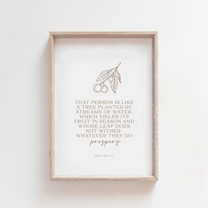 Psalm 1:3 Downloadable Wall Art Christian Wall Art Bible - Etsy