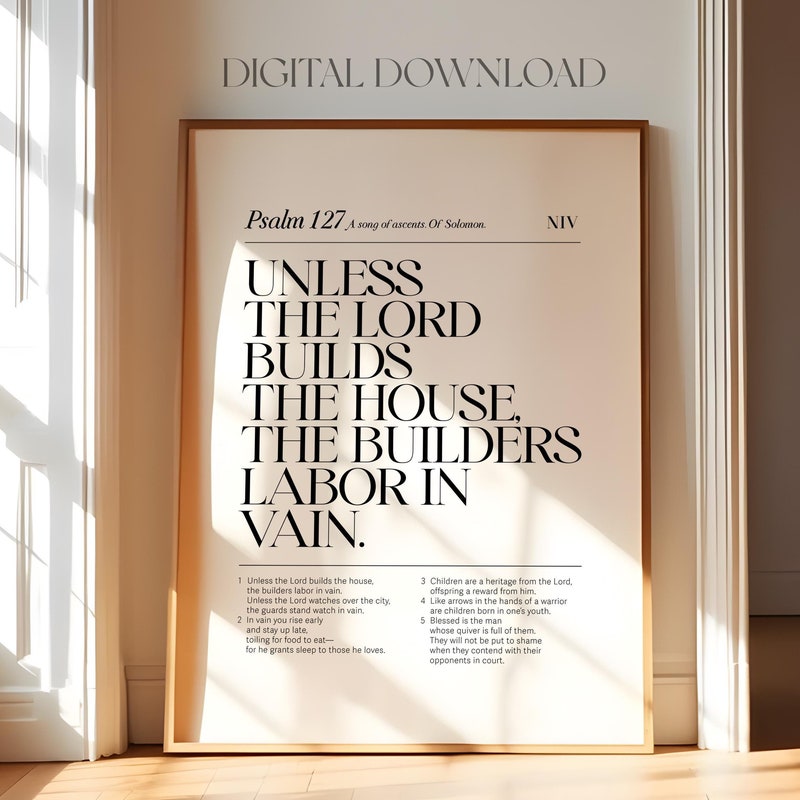 Psalm 127 - Etsy