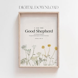 I Am the Good Shepherd Printable, the I AM Statements of Jesus, John 10 ...
