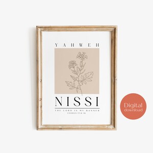 Yahweh Nissi Druckbar, Exodus 17:8-16, Der Herr ist mein Banner ...