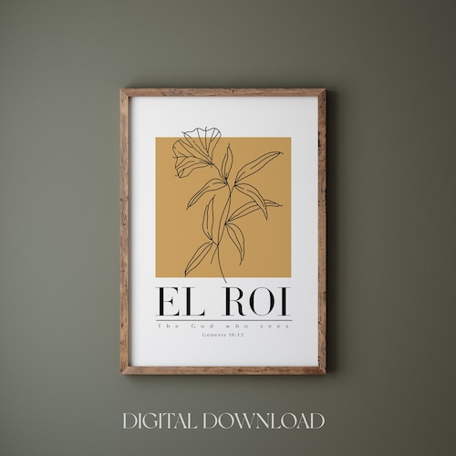 El Roi Wall Print Names of God Christian House Art - Etsy