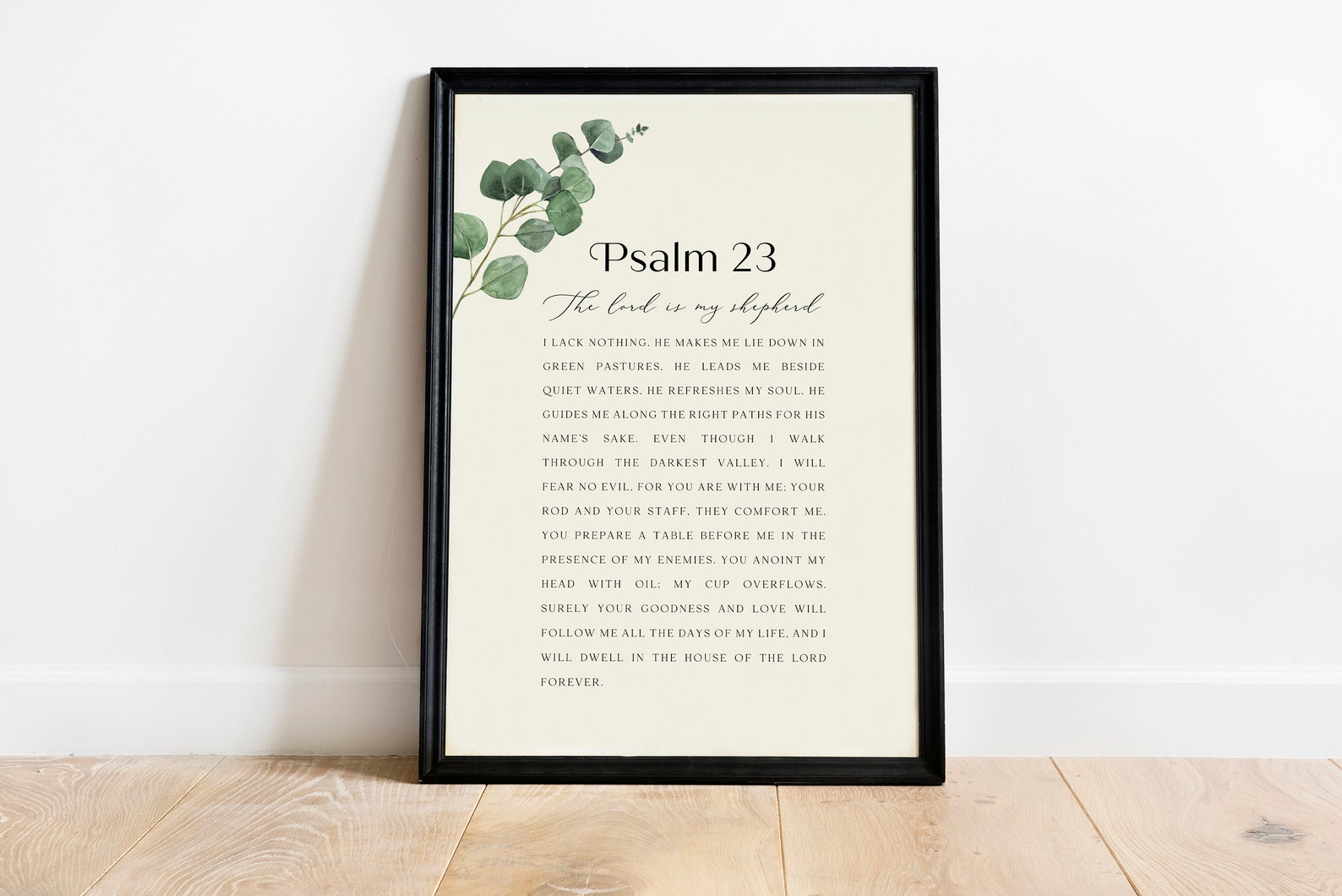 Psalm 23 the Lord is My Shepherd Printable Minimalist Bible - Etsy