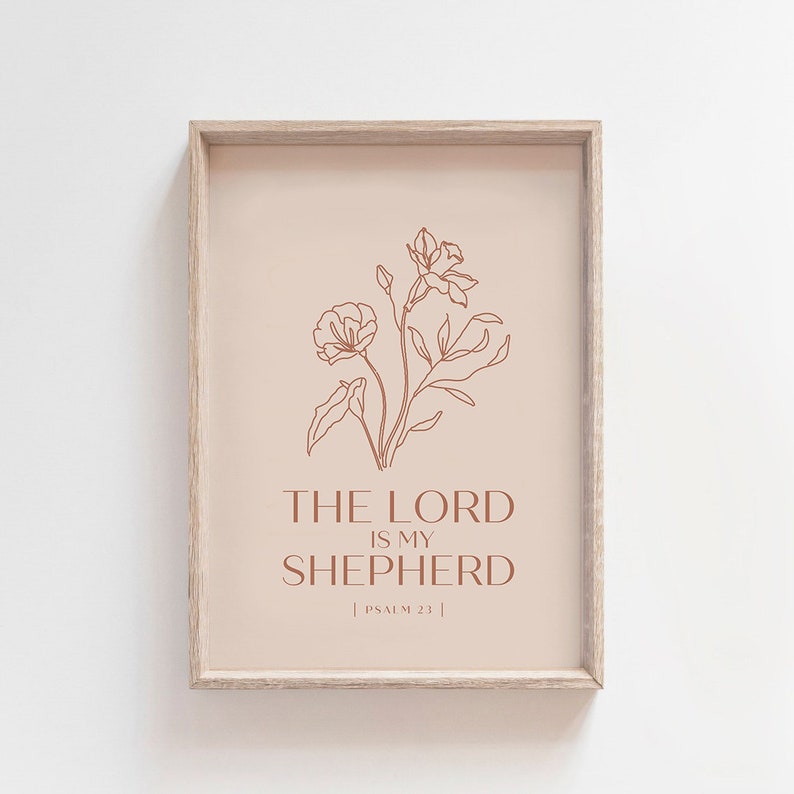 The Lord is My Shepherd Printable Psalm 23 Minimalist Bible - Etsy