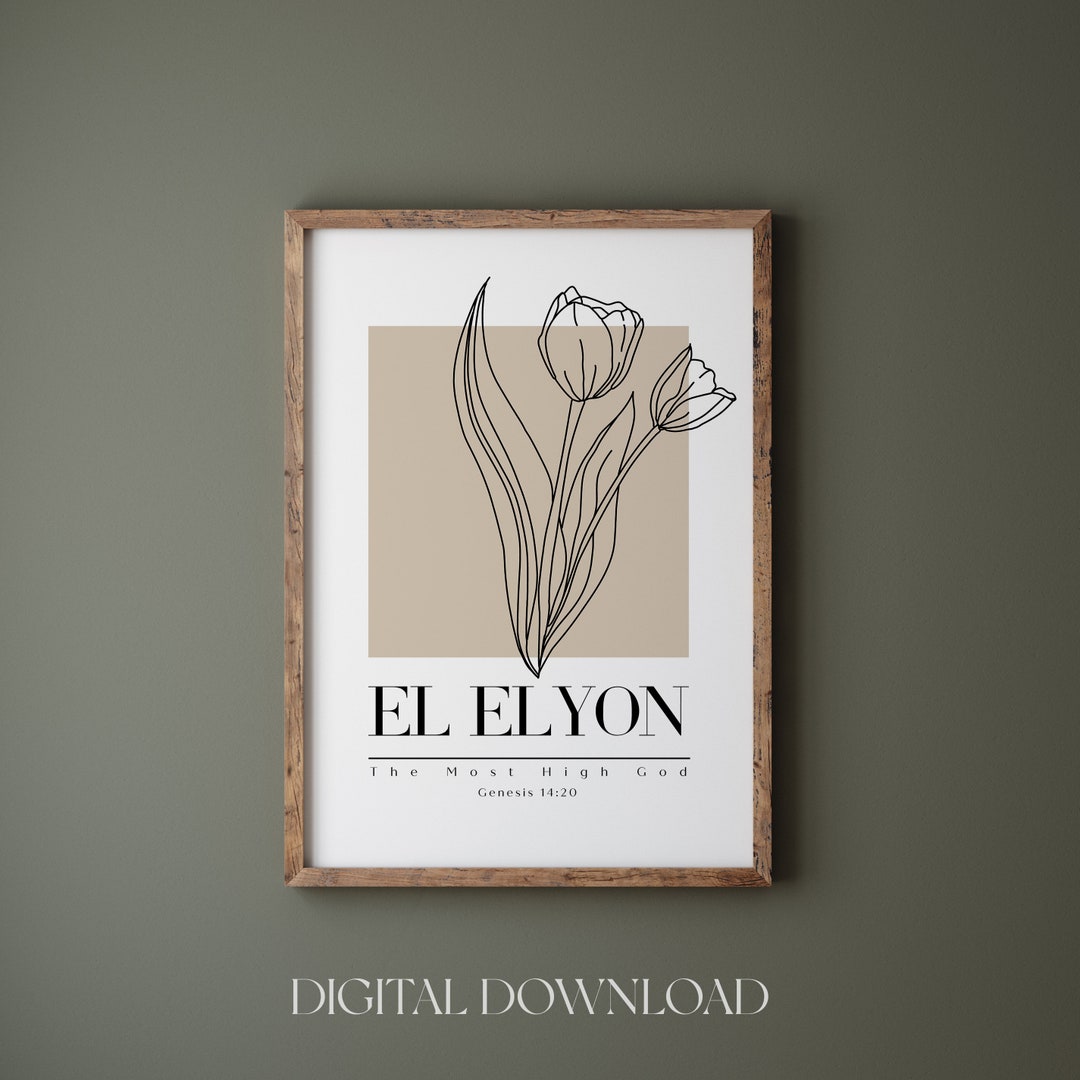 El Elyon Downloadable Art Genesis 14:20 Hebrew Names of God - Etsy