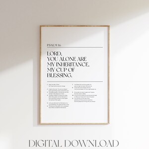 Psalm 16 Downloadable Wall Art, Christian Wall Art Printable ...