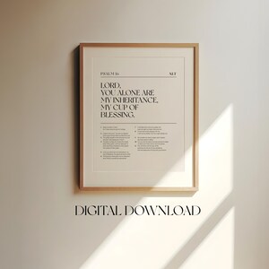 Psalm 16 Downloadable Wall Art, Christian Wall Art Printable ...