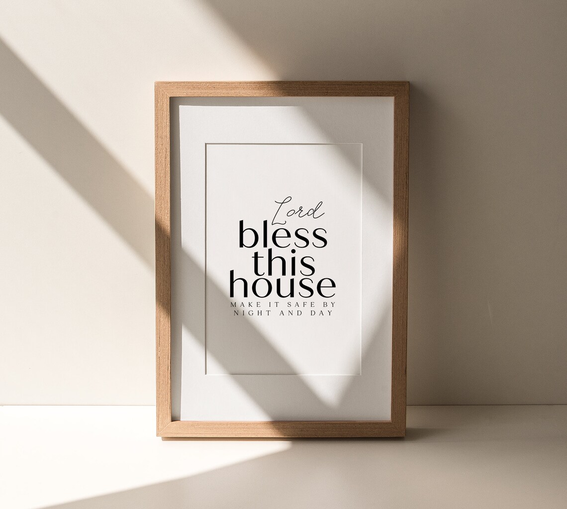 Lord Bless This House Print Christian Home Wall Decor | Etsy