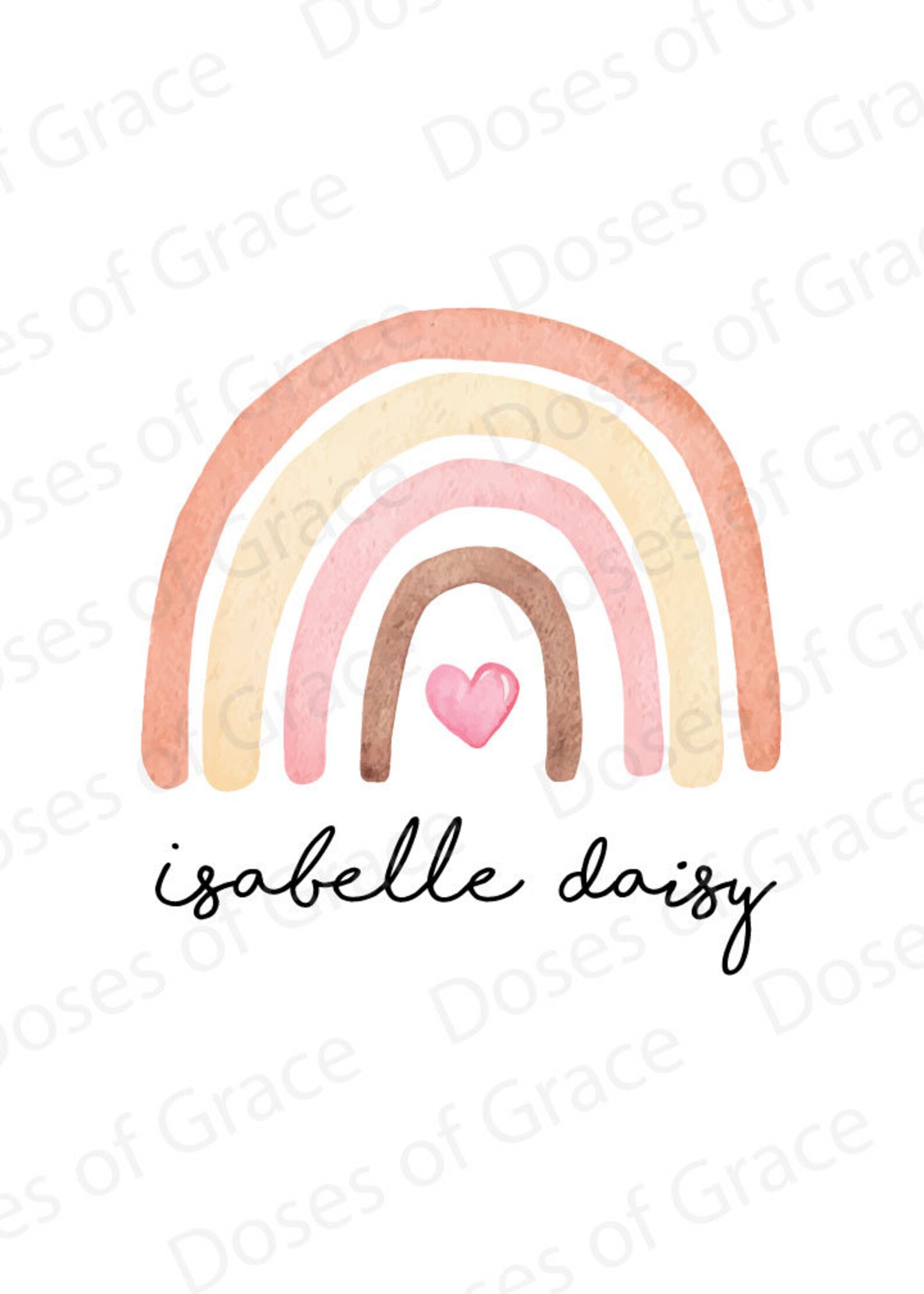 Personalized Rainbow Baby Name Printable Custom Baby Gifts | Etsy