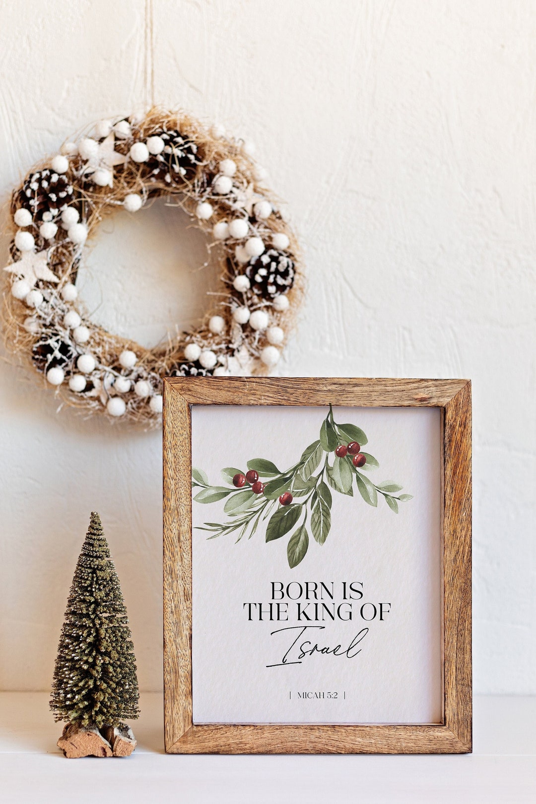 Born is the King, Micah 5:2 Printable, Christmas Christian Wall Art ...
