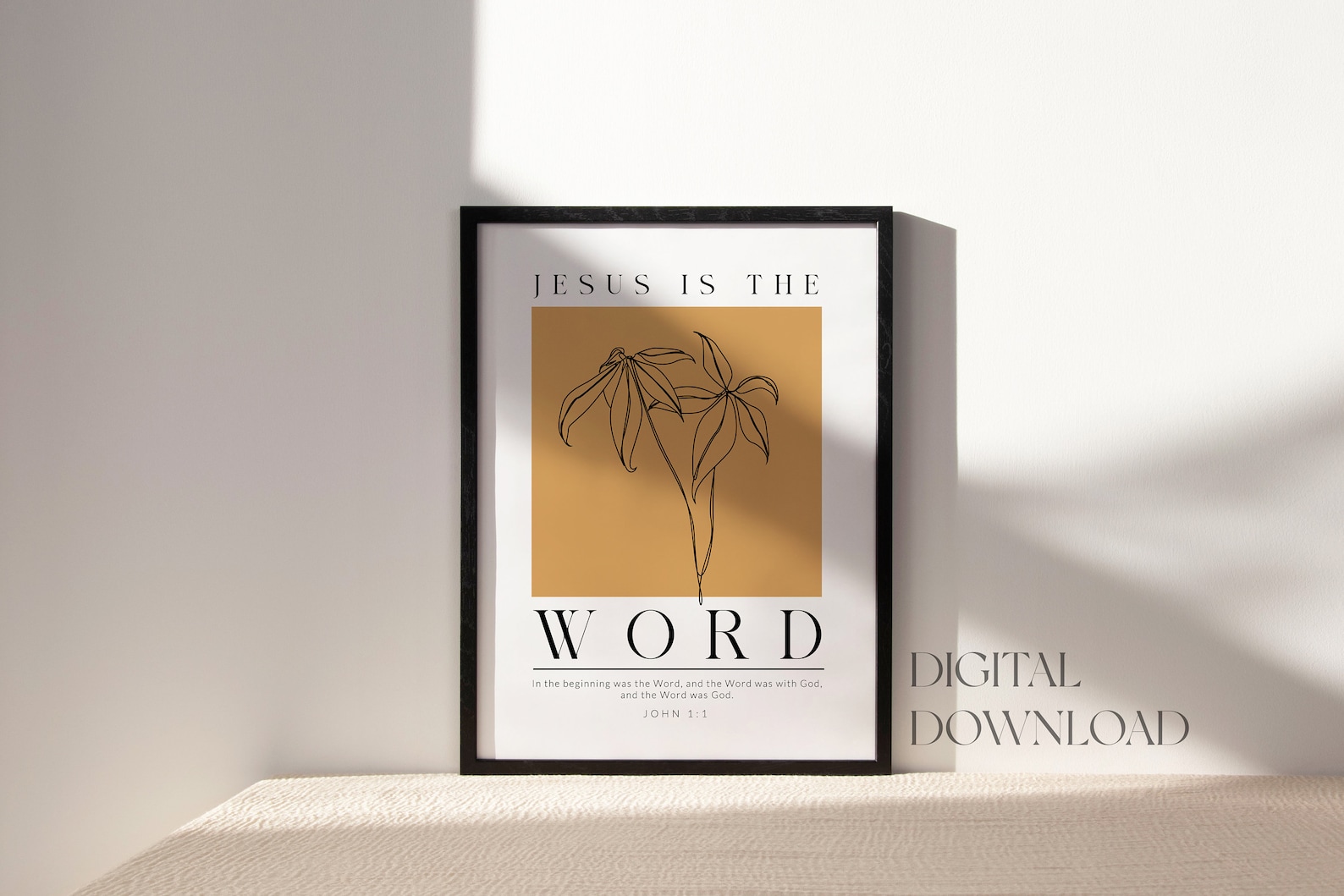 Jesus is the Word Art Print, John 1:1, Christian Wall Art (digital ...